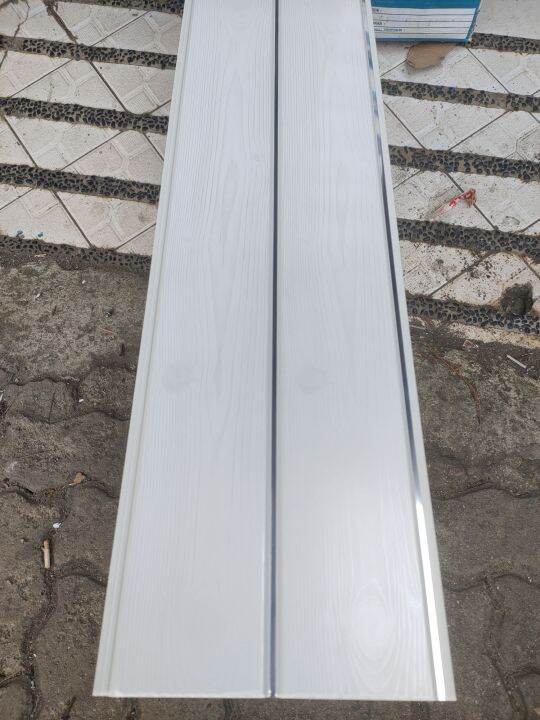 Plafon PVC putih motif garis silver | Lazada Indonesia