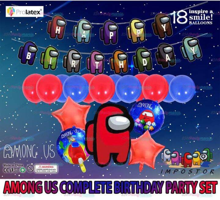 Among Us Birthday Theme Package Set #1 | Lazada PH