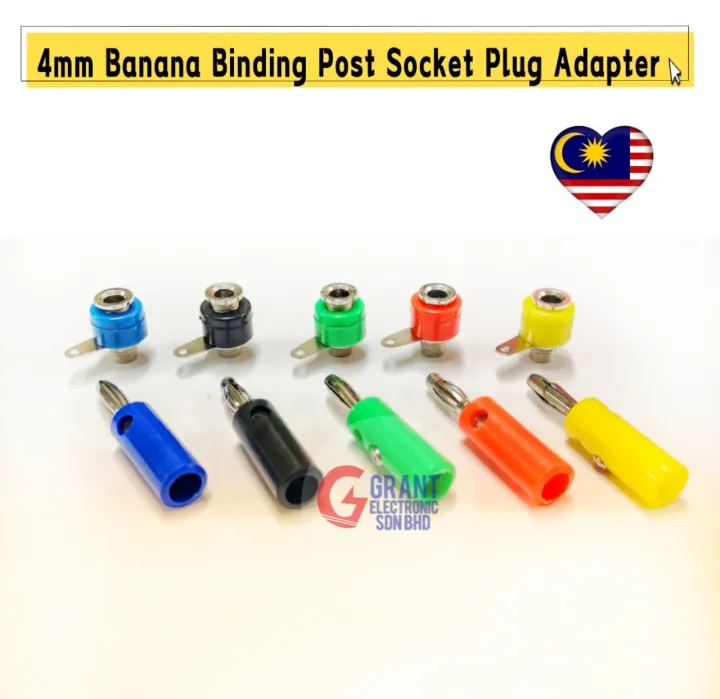 4mm Banana Binding Post 4mm Banana Socket Plug Adapter DIY Red Green Yellow Black Blue | Lazada