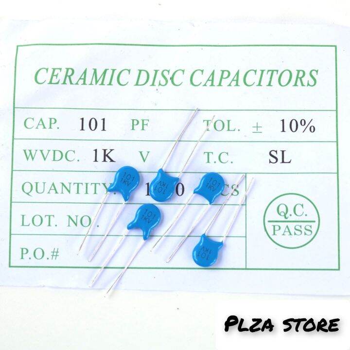 20.pcs Kapasitor Ceramic High Voltage 101 100pf 1KV Capasitor 100pf 101 ...