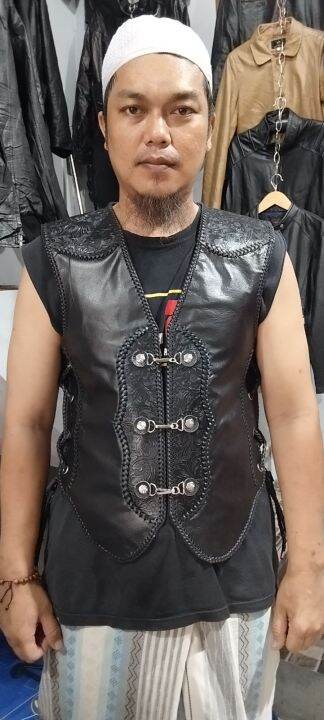 rompi motor kulit asli sapi model curving full rajut | Lazada Indonesia