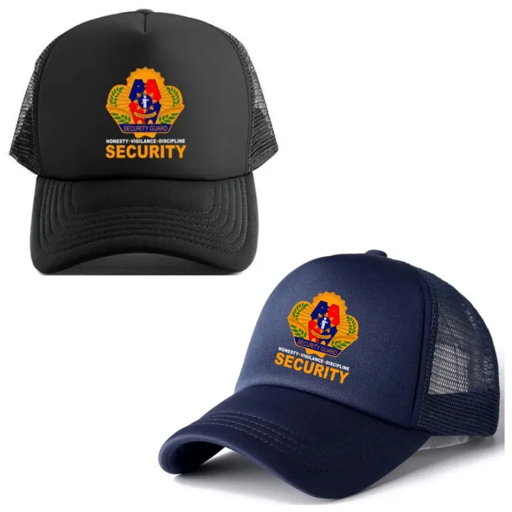 DTF (Direct to Film) Security Trucker Cap Mesh Cap Net Cap Baseball Cap | Lazada PH