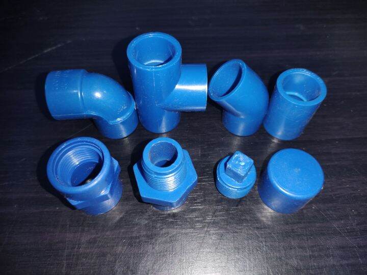 PVC BLUE FITTINGS 1/2" ELBOW CAP TEE ADAPTER PLUG | Lazada PH