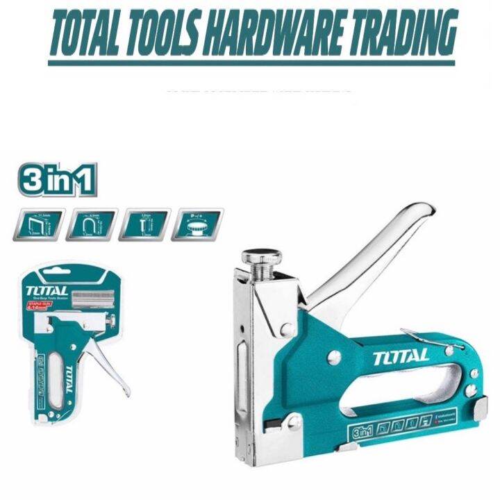 [READY STOCK] TOTAL 3 in 1 Staple Gun 重型省力 手動打釘槍 三用 THT3982 U型門型, 直釘碼釘搶 ...
