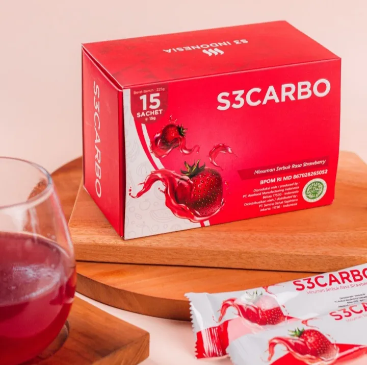 S3CARBO MINUMAN SERBUK RASA STRAWBERRY | Lazada Indonesia