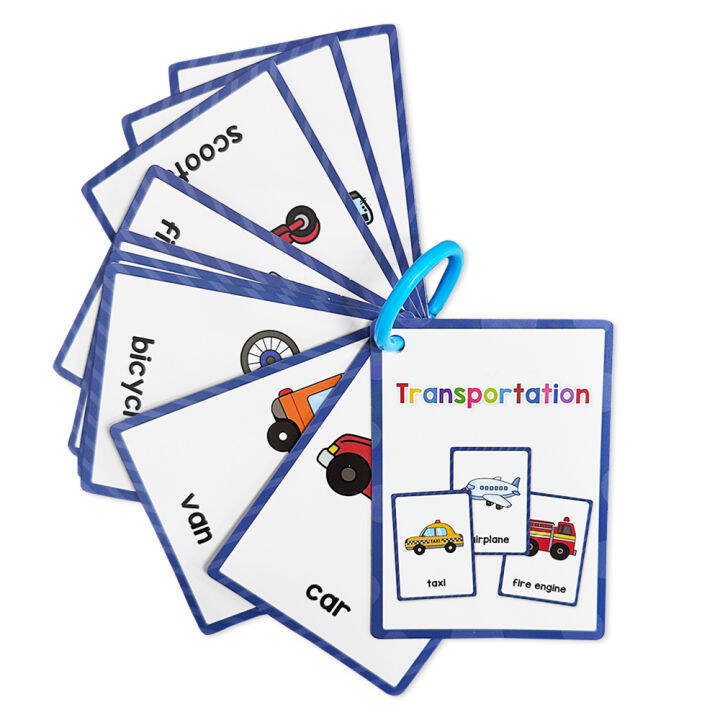 10PCS Transportation Traffic Vehicle Flash Cards for Kids Fun ...