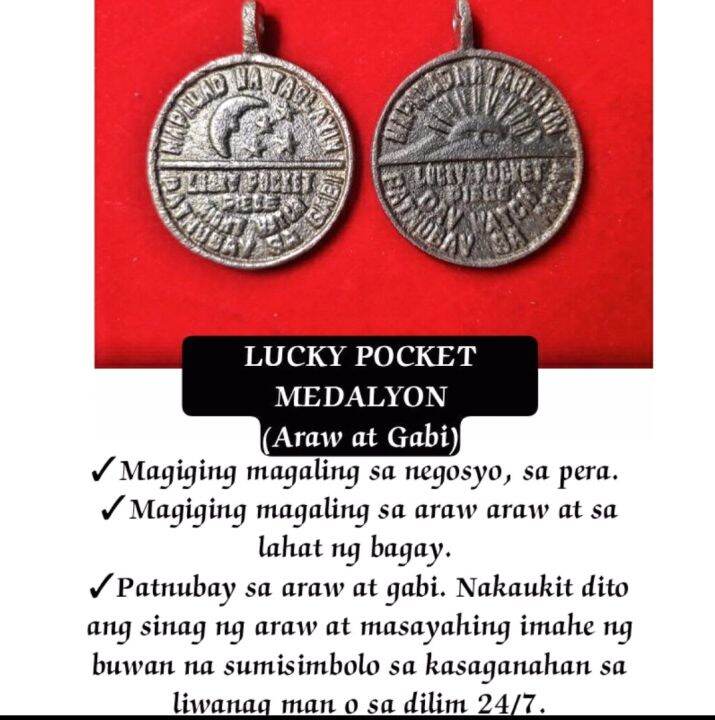 Lucky Pocket Medalyon | gabay at swerte sa araw-gabi | Lazada PH