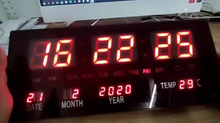 นาฬิกาดิจิตอล LED รุ่นJH-3615 แขวนติดผนัง Number ClockLED ขนาด ...