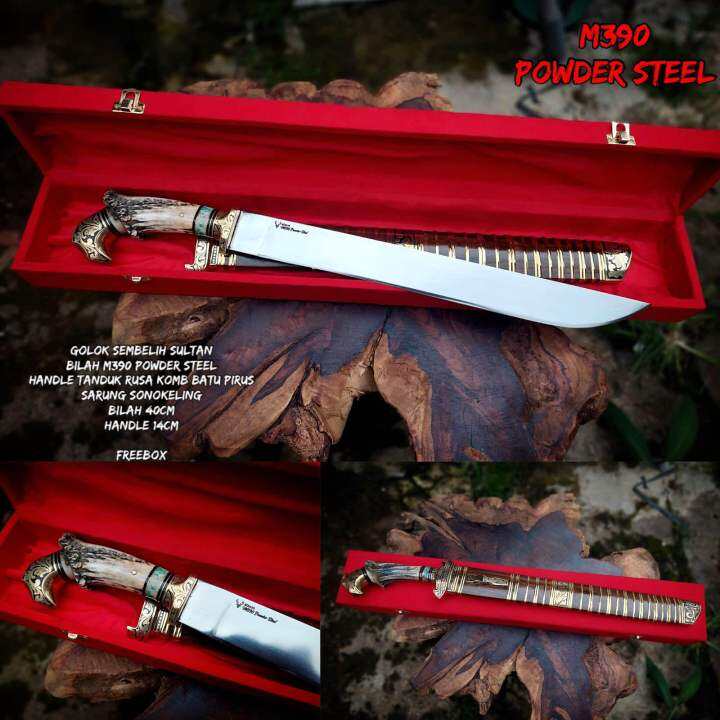 Golok Sembelih M390 Powder Steel Setara Elmax Tanduk Rusa | Lazada ...
