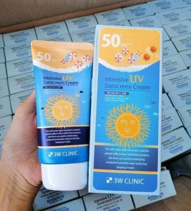 SUNBLOCK INTESIVE UV SUNCREEN CREAM 3W CLINIC | Lazada
