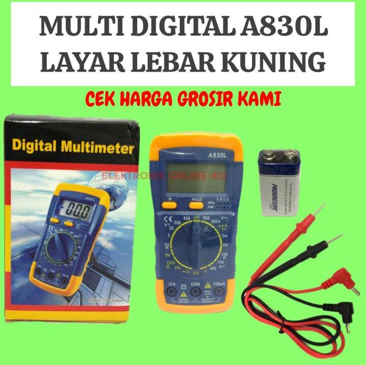 MULTIMETER DIGITAL A830L LAYAR LEBAR KUNING | Lazada Indonesia
