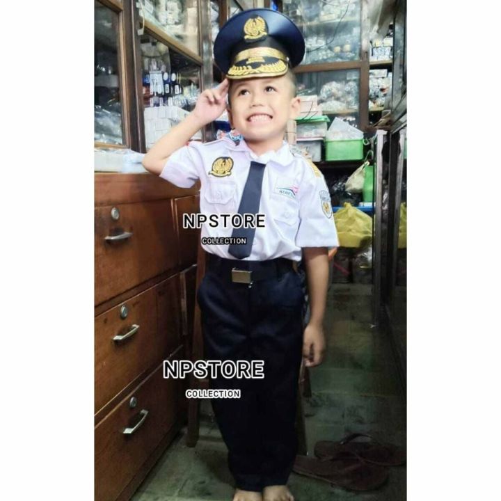 GROSIR Seragam Masinis Kereta Api untuk Anak || Baju Karnaval Anak ...
