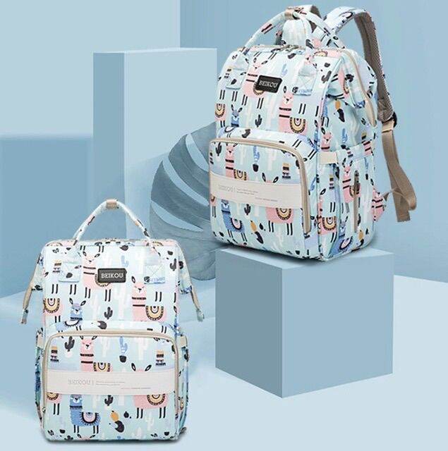 Balo Bỉm sữa Beikou 14 ngăn chứa kèm cổng cáp tích hợp | Lazada.vn