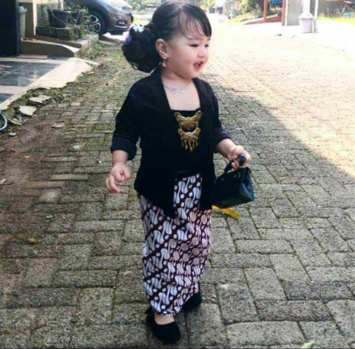 kutubaru bludru polos/atasan kebaya /kutu baru anak paud TK SD/setelan kebaya anak | Lazada ...