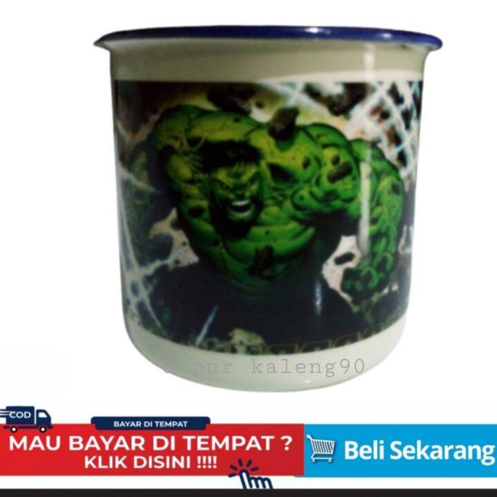 CANGKIR SENG JADUL-ENAMEL CUSTOM HULK-CANGKIR KOPI-CANGKIR MINUM ...