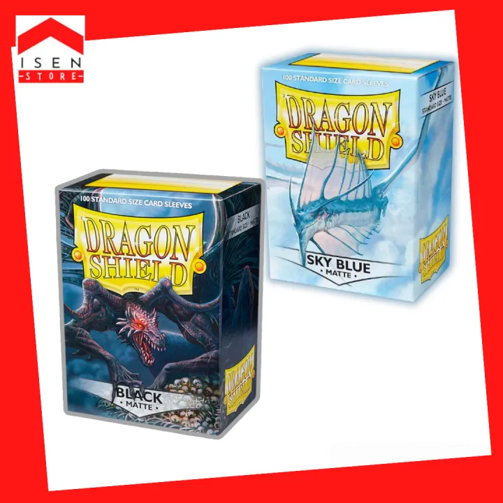 Dragon Shield Matte - Black/Sky Blue - 100 ct - Standard Size - Card ...