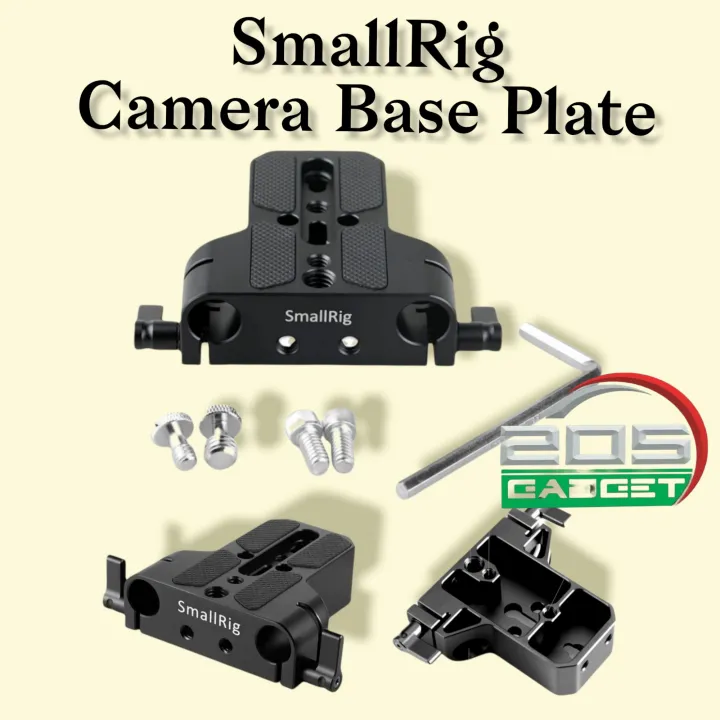 SmallRig Camera Base Plate Dual Rod Rail Clamp 15mm Cage Rig | Lazada ...