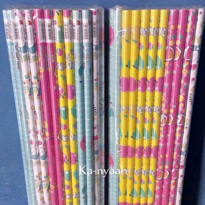 KERTAS KADO SUDAH DIGULUNG 25Pcs & 50pcs 10.Macam karakter motif ...