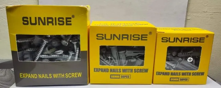 Sunrise Dox With Screw Expand nails With Screw Heavy Duty per Box 50pcs ...