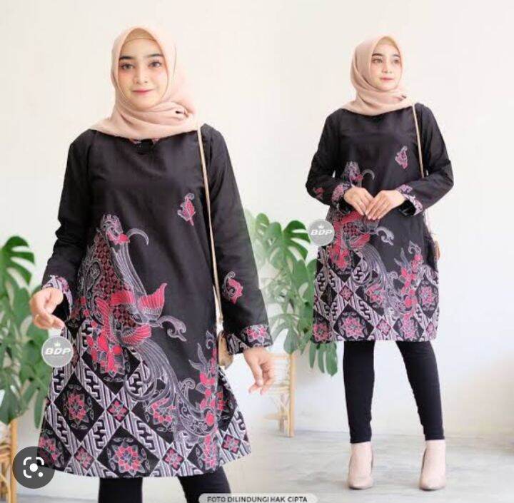 Baju Batik model Tunik Batik motif bagus | Lazada Indonesia