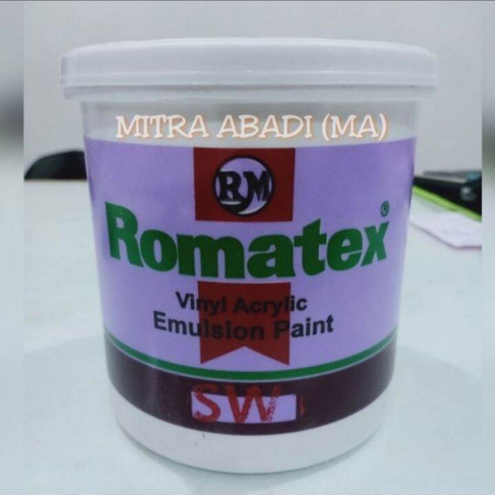 CAT TEMBOK ROMATEX WARNA 1KG / CAT AIR ROMATEX | Lazada Indonesia