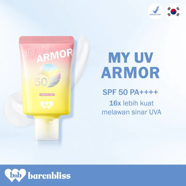 BNB BARENBLISS My UV Armor SPF 50 PA++++ - Face Sunscreen gel Moisturizer | Lazada Indonesia