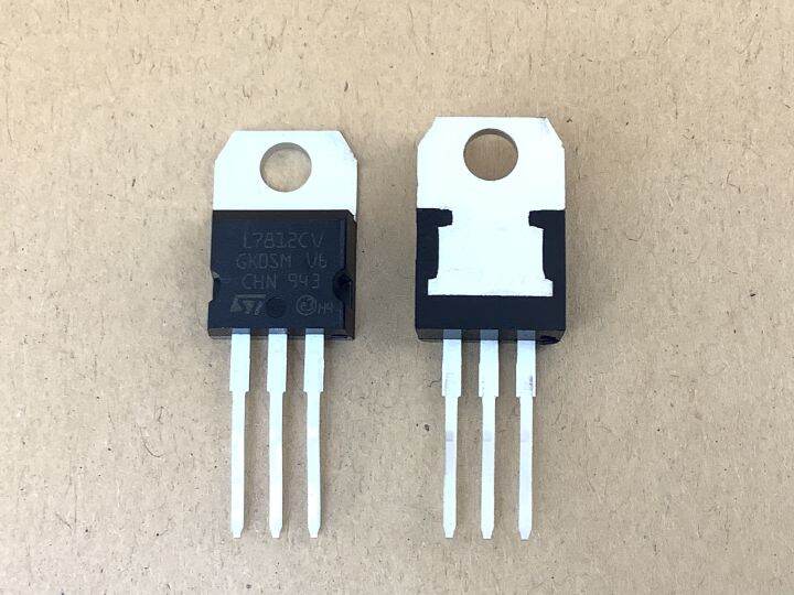2ชิ้น L7812CV TO-220 ไอซีเร็กกูเลต 12V 12V Positive voltage regulator ...