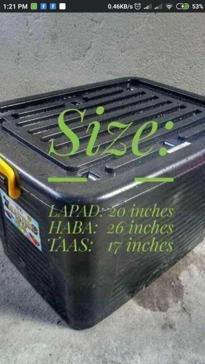 143 liters storage box black | Lazada PH