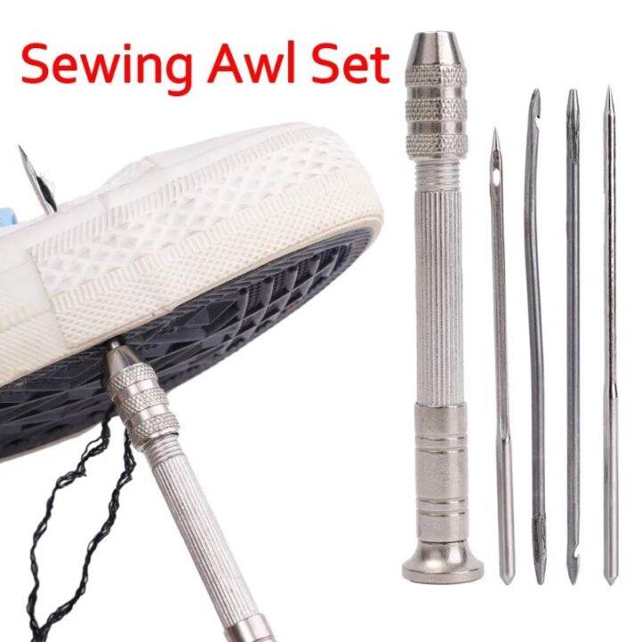 Multifunctional Leather Sewing Awl Set Replaceable Punching Sewing ...