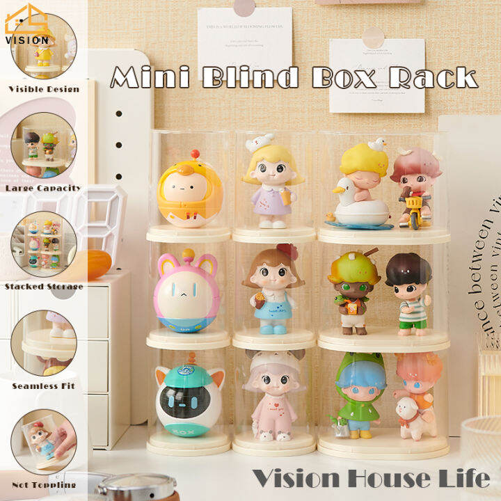 Vision 1Pc Mini Toy Storage Box Transparent Pop Mart Display Box ...
