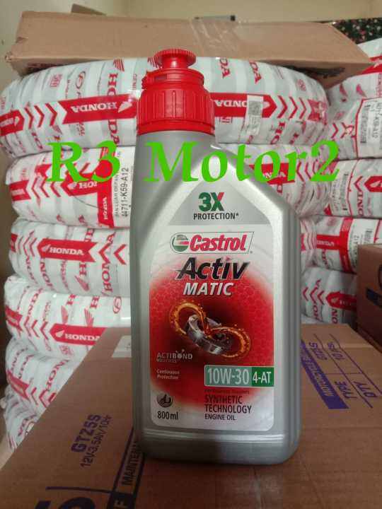 OLI CASTROL MATIC ACTIV 0.8L 10W/30 ORIGINAL all matic | Lazada Indonesia