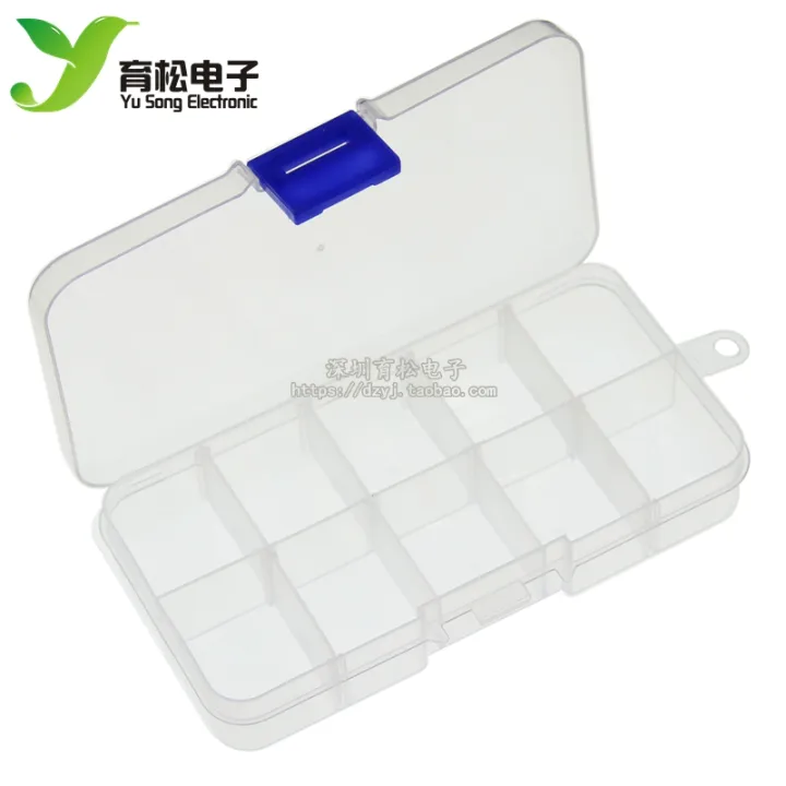 10-Grid Plastic Box 10-Grid Detachable Classification Parts Box ...