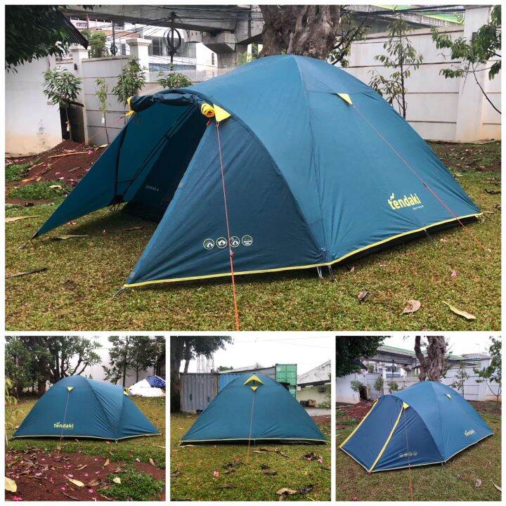 Tenda Dome Tendaki Borneo 4 Kapasitas 4 Orang Frame Fiber | Lazada ...