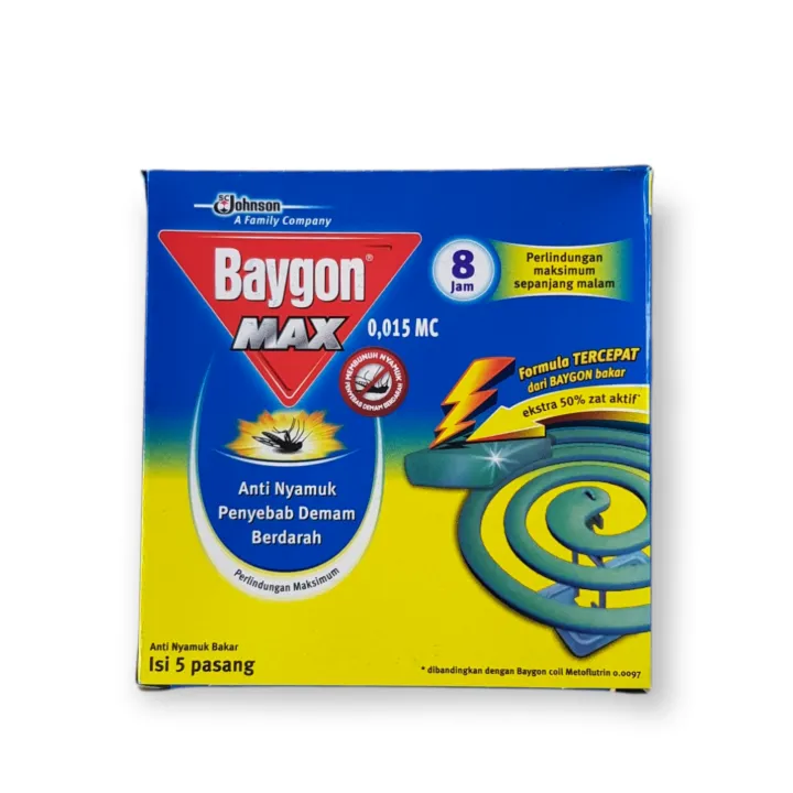 BAYGON Max Anti Nyamuk Bakar isi 5 Pasang | Lazada Indonesia