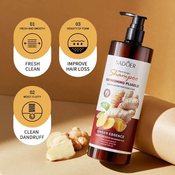 Sadoer~Refreshing pliable ginger shampoo~To improve hair loss | Lazada
