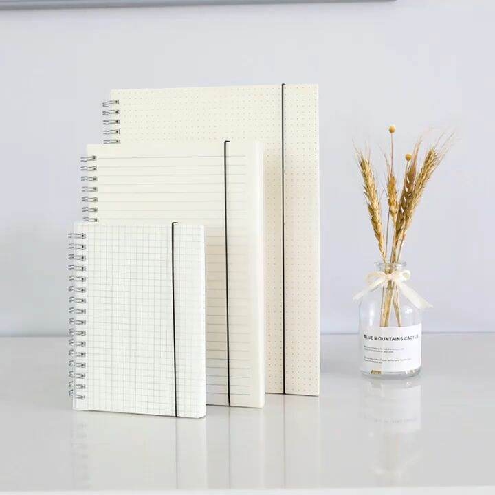 A5/B5 Coil Notebook Grid Blank Line Dot Loose-Leaf Cute Hand Ledger ...
