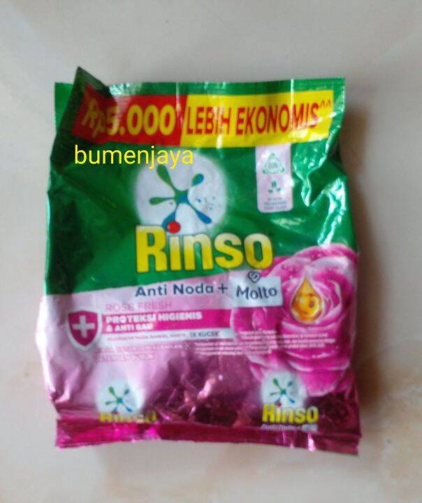 Rinso detergent bubuk 195 gram rinso deterjent kemasan ekonomis ...
