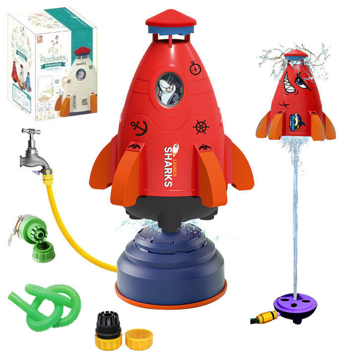 Sprinkler for Kids Rocket Water Toys Sprinkler Rocket Launcher Outdoor ...