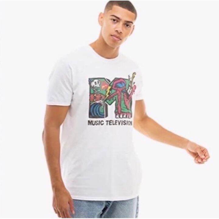 H&M MTV Unisex t-shirt WH L | Lazada.co.th