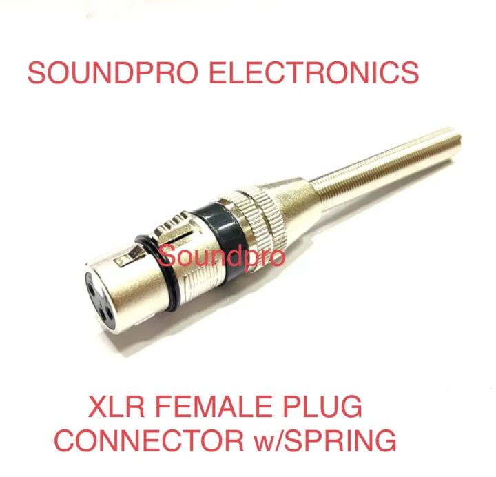 XLR FEMALE PLUG CONNECTOR w/LONG SPRING (1pc) | Lazada PH