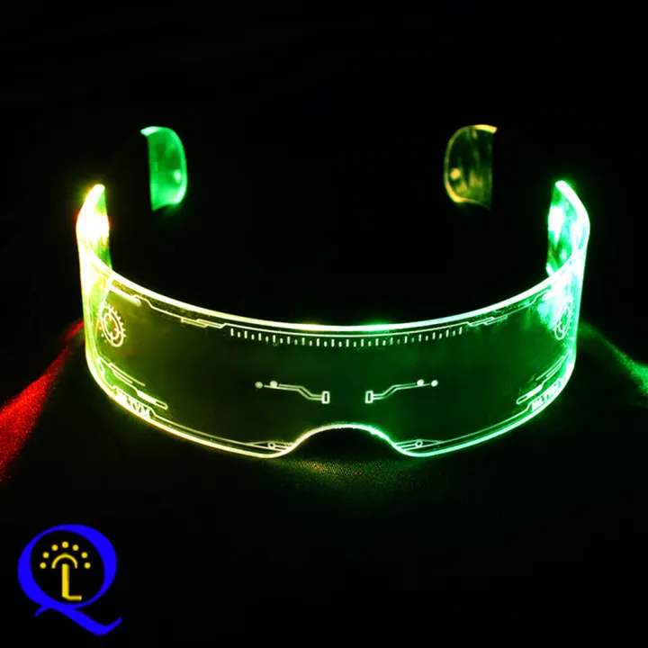 LED colorful light-emitting technology glasses bar disco party sci-fi ...