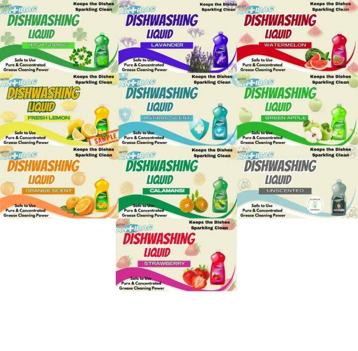 Label sticker for your DIY Dishwashing Liquid Generic printing service ...