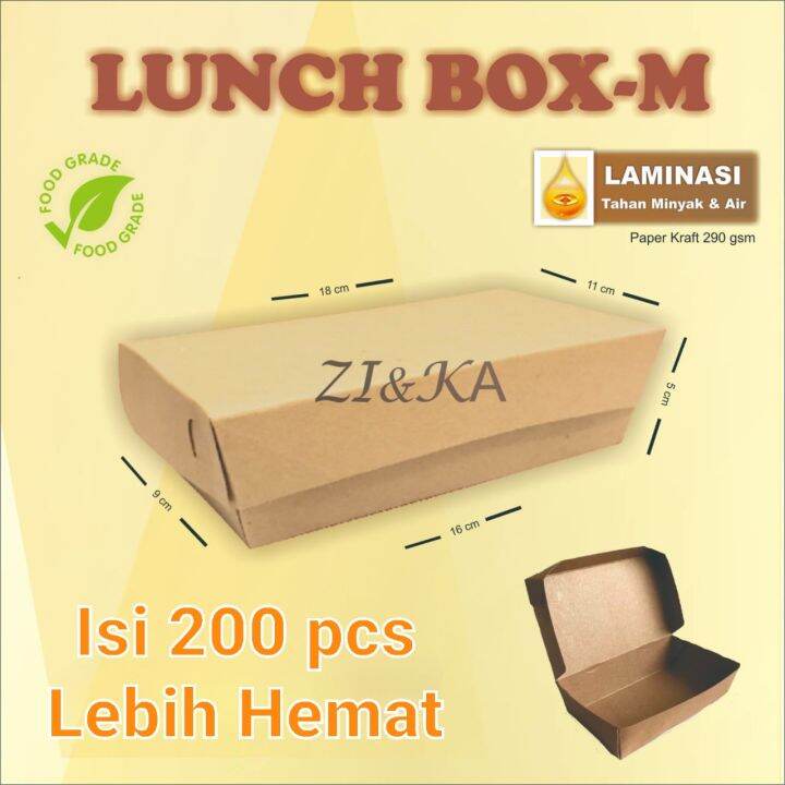 Lunch Box Paper, Isi 200 Pcs Size XS/S/M/L|Dus Kemasan|Box Kemasan|Dus ...
