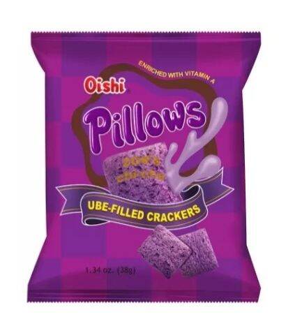 OISHI PILLOWS UBE FILLED- CRACKERS | 38 GRAMS | Lazada PH