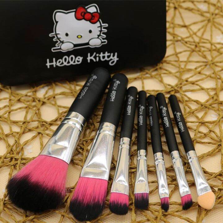 kuas makeup set 7 in 1 box hello kitty | Lazada Indonesia