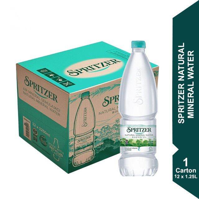 [Ready stock]Malaysia Spritzer Natural Mineral Water – 1250ml x 12 | Lazada