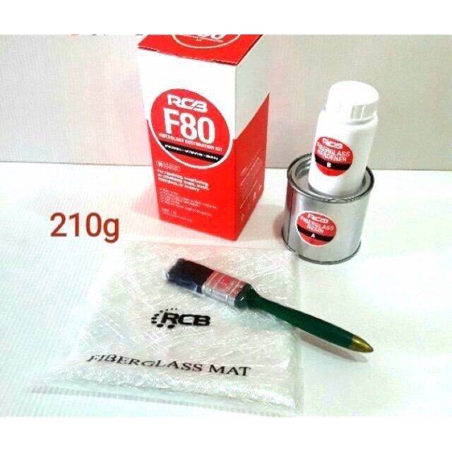 RCB F80 Fiberglass Repair Kit 210gm (玻璃纤维修复套装) car repairing DIY boat ...