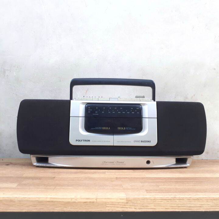 radio tape polytron double deck radio normal tape cm muter aja (second ...