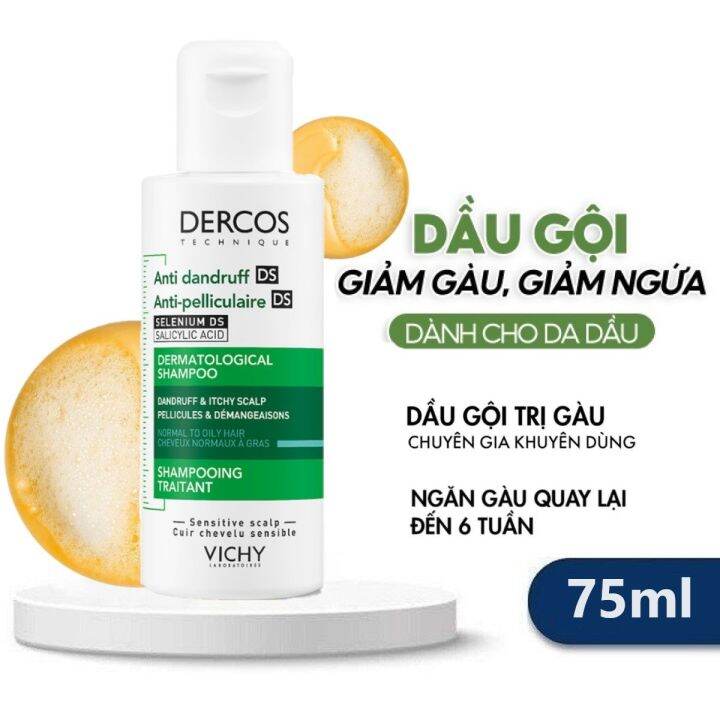 Dầu Gội Sạch Gàu Dercos 75ml Cho Da Đầu Dầu Ngứa Vichy Dercos Technique ...