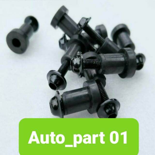 Baud Baut Bolt Mur karet Penguat dudukan visor windshield Aerox 150 ...